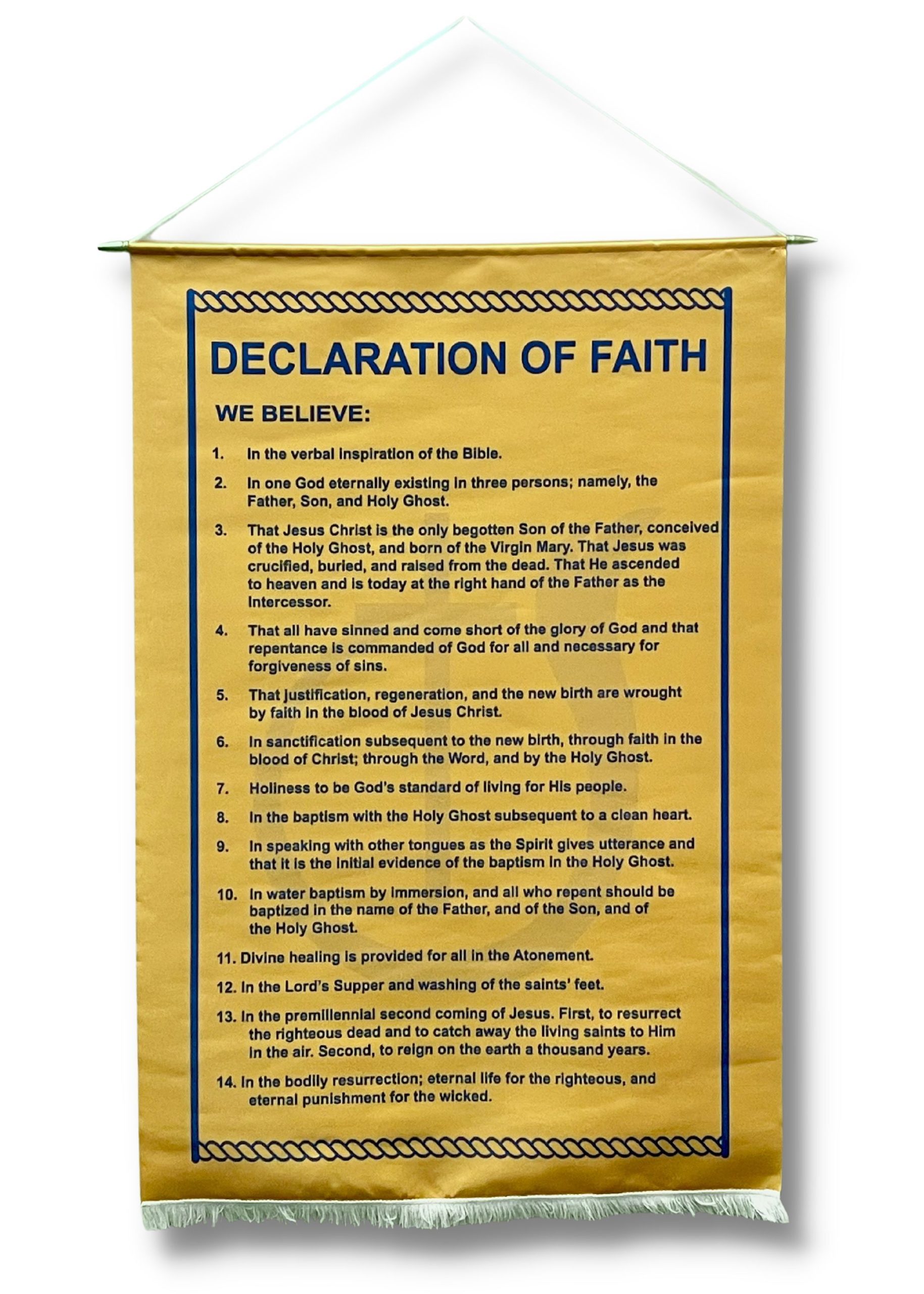 Declaration of Faith Cloth Banner - Pathway Bookstore